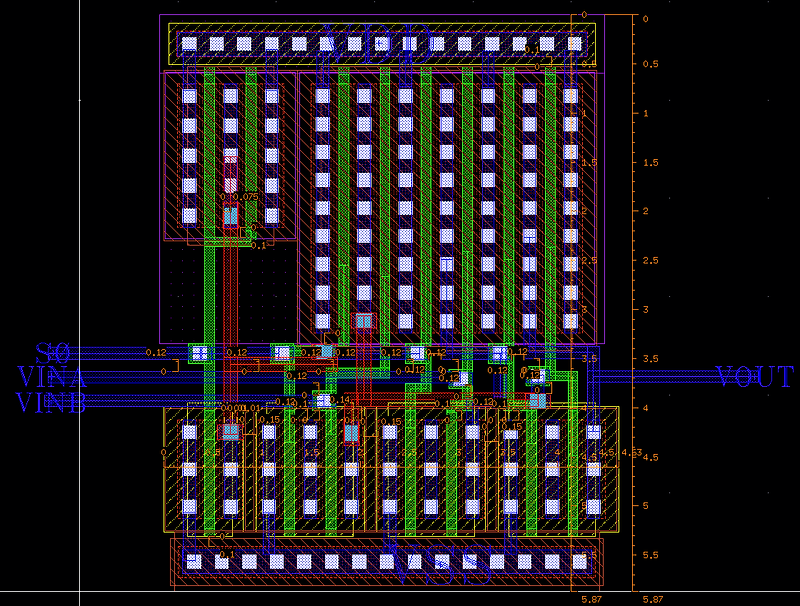 2024.11.06 [Full Custom IC Onechip 설계]7 - 21MUX_LOGIC layout 높이 조정 마무리, Transmission gate