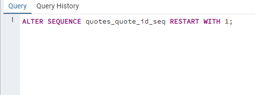[pg] postgres 에서 autoincrement 가 적용된 primary key 의 seq를 초기화하는 쿼리