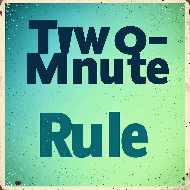 2분 규칙 (Two-Minute Rule) : 바쁜 사람의 시간 관리 필살기