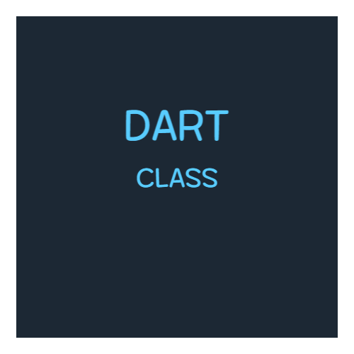 Dart Class에 대하여