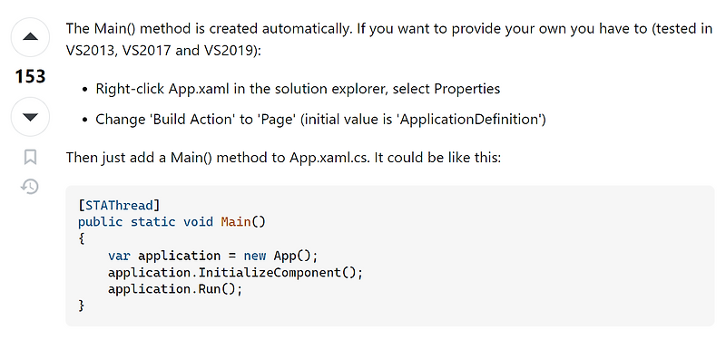 [WPF] static Main :: 기억상기용