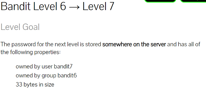 [OverTheWire] Bandit Level 6 → Level 7