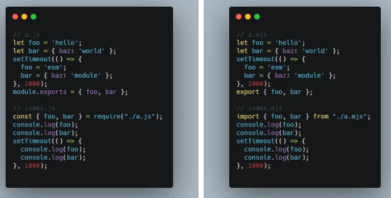 Common JS와 ES 모듈의 차이점 :: 길용의 개발 발자취