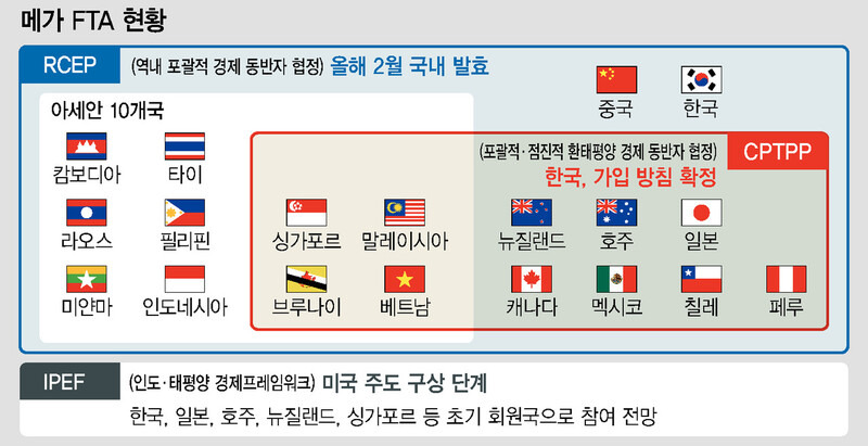 'RCEP vs CPTPP' 의 공통점과 차이점