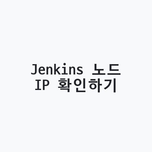 Jenkins 노드 IP 확인하기