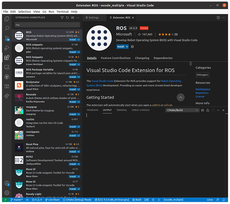 Ubuntu 20.04에서 VSCode를 이용하여 ROS 개발환경 구축하기