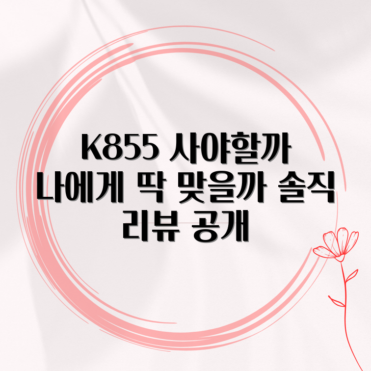 로지텍 K855, 당신에게 딱 맞을까?
