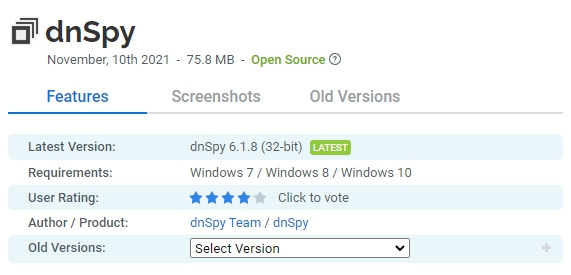 dnSpy 무료 다운로드