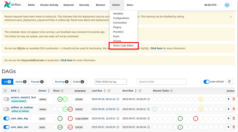 Airflow code editor 플러그인 설치하기