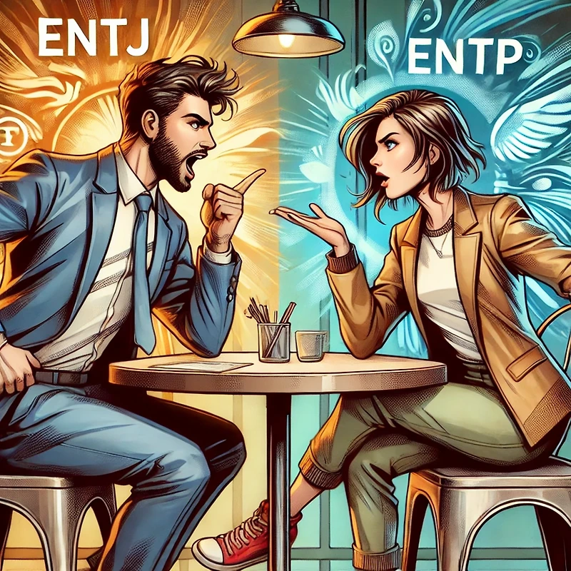 ENTJ와 ENTP의 궁합(사회적, 연애)
