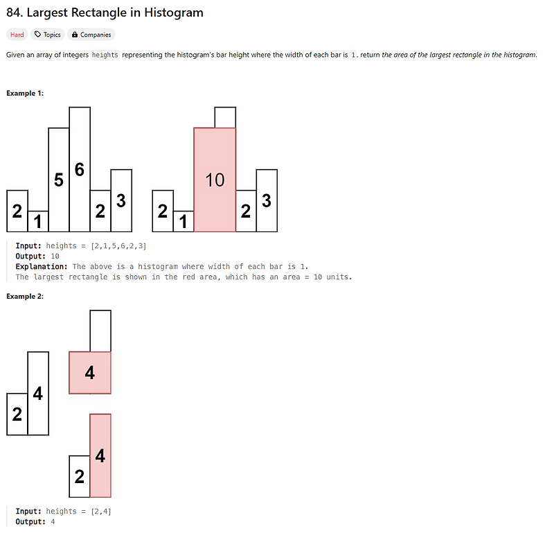 알고리즘 공부(1) : Largest Rectangle in Histogram : 문제 번호 84