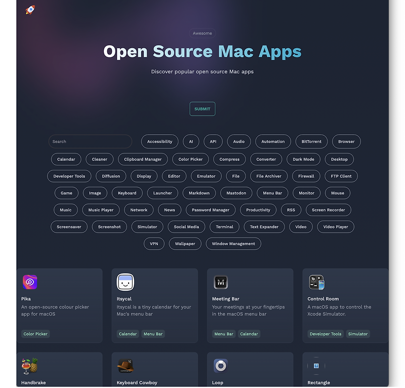 유용한 mac os app을 찾는 방법 (based on open source)