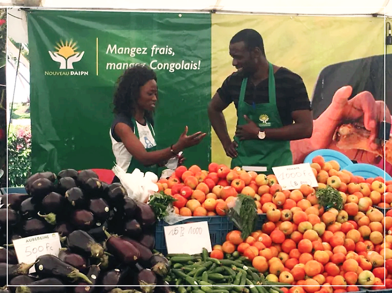 킨샤사 DAIPN 농장에서 공급해주는 신선한 농산물들 구매하기