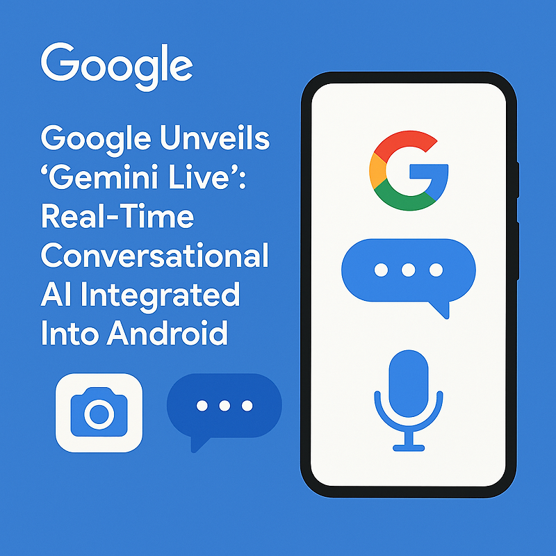 Google Unveils ‘Gemini Live’: Real-Time Conversational AI Integrated Into Android