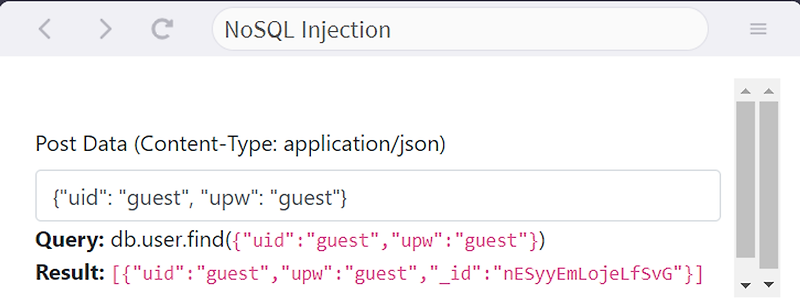 NoSQL Injection by Gaeduck