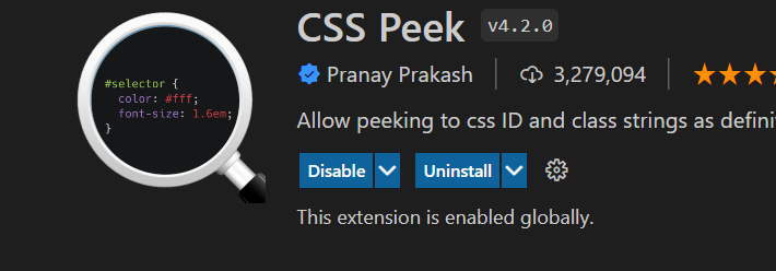 vscode 웹개발에 유용한 CSS Peek이 작동하지 않는다면.