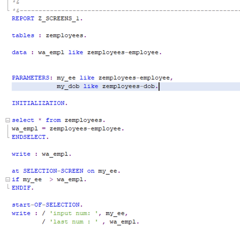 SAP ABAP Programming for Beginners - 54 Parameters :: 콘디의 SAP 개발기