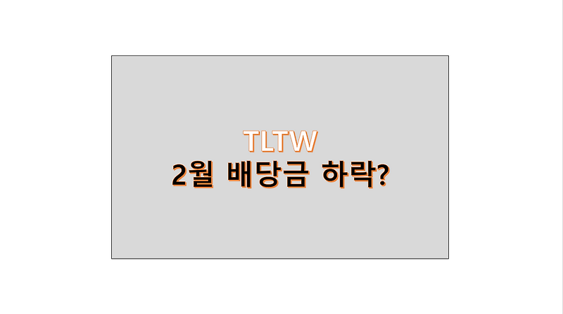 TLTW, 2월 배당금 하락?