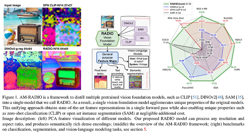 AM-RADIO: Agglomerative Vision Foundation Model Reduce All Domains Into One
