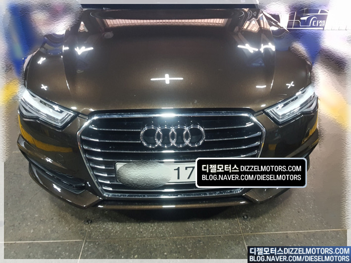 아우디 A6엔진체크등 점등 증상 방문-DPF 탈거 클리닝,BBN 카본 수소 클리닝