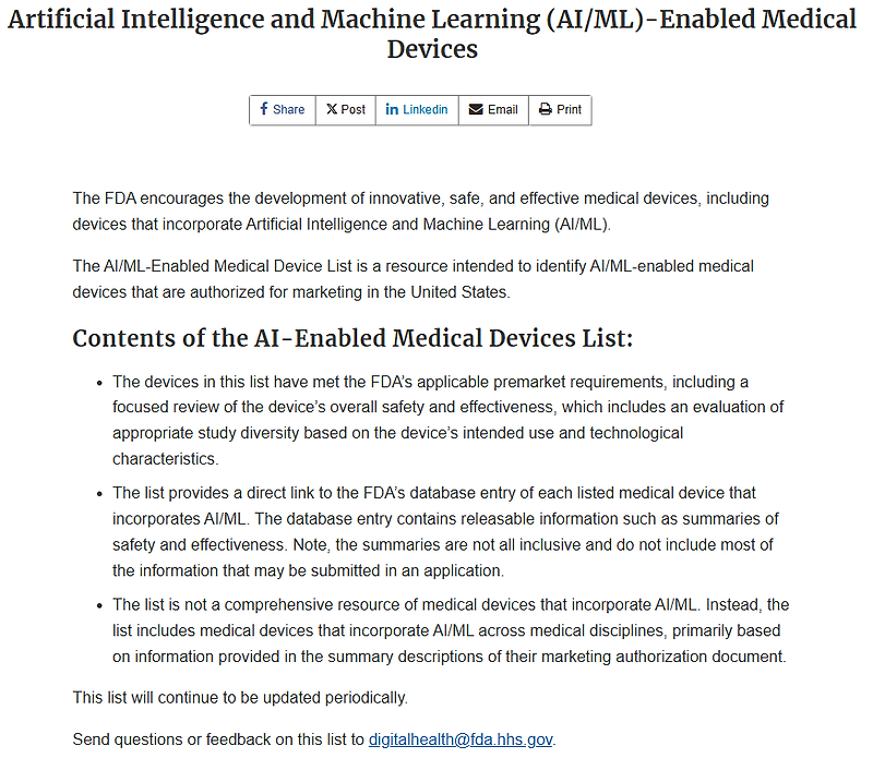 [US, FDA] Artificial Intelligence and Machine Learning (AI/ML)-Enabled ...