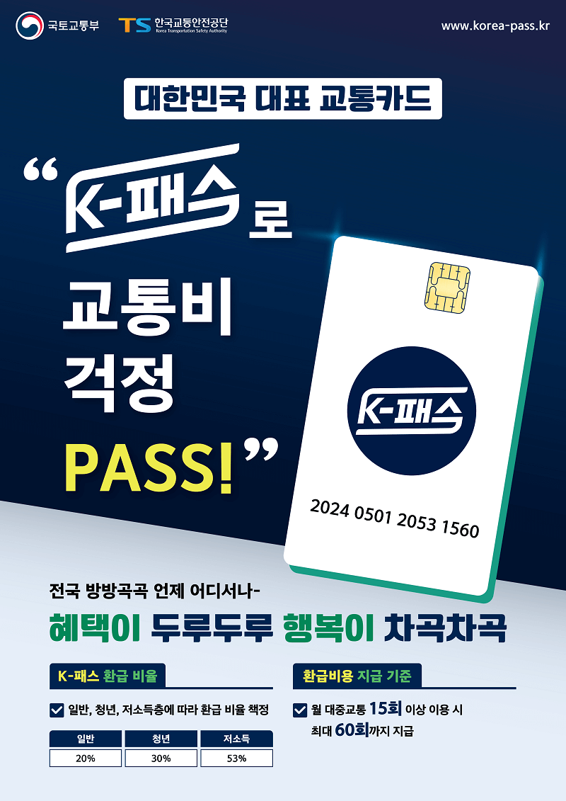 2025년 K-패스(K-PASS) 교통비 환급 카드 완벽 정리 - 웹사이트