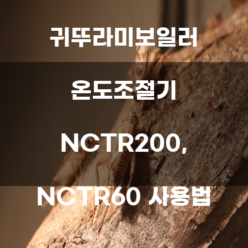 귀뚜라미보일러 온도조절기 NCTR200, NCTR60 사용법