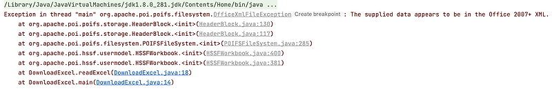 [에러 해결] The supplied data appears to be in the Office 2007+ XML. You are calling the part of POI ...