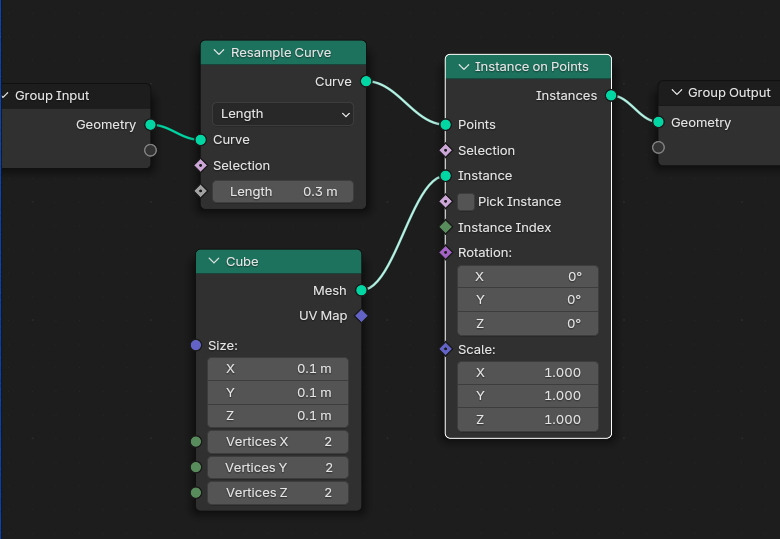 Blender: Curve Control - Resample Curve