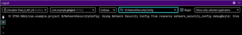 [Android Studio] 네트워크 보안구성 문제(D/NetworkSecurityConfig: No Network Security Config specified ...