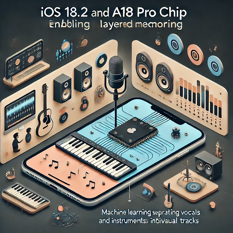 iOS 18.2, Voice Memos 앱 대규모 업데이트: 레이어드 레코딩 기능 추가