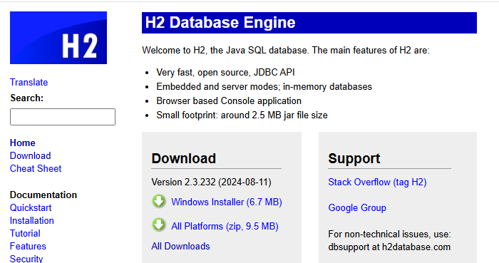 H2 Database Engine