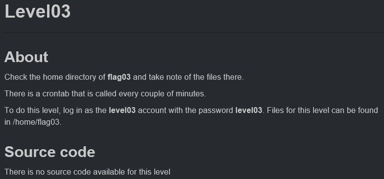 [Exploit-Exercises: Nebula] level03 풀이