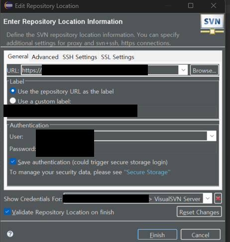 svn repository 연결(재연결) 완벽 정리!