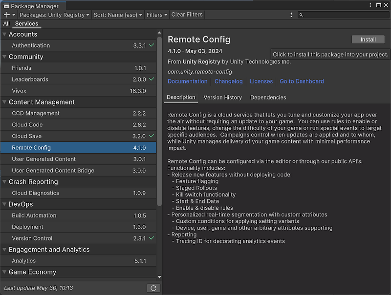 [Unity/UGS] Remote Config 활용하기
