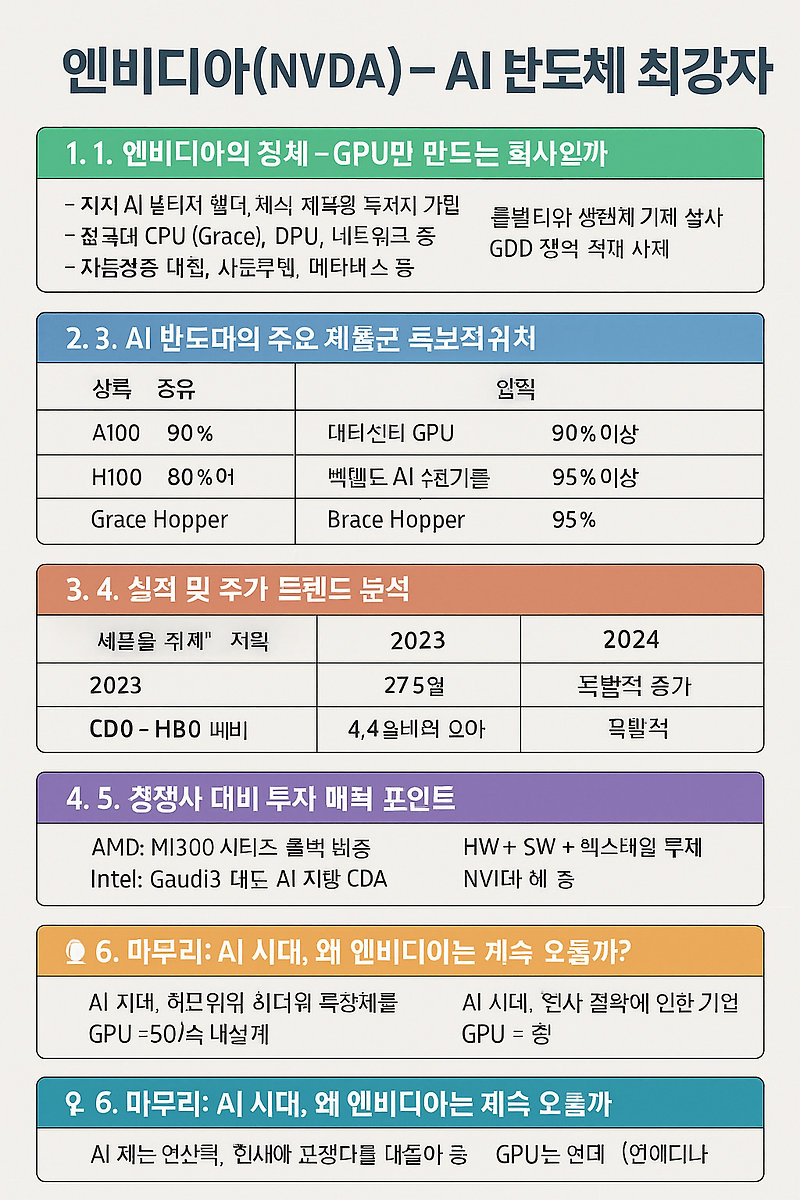 엔비디아(NVDA) – AI 반도체 최강자