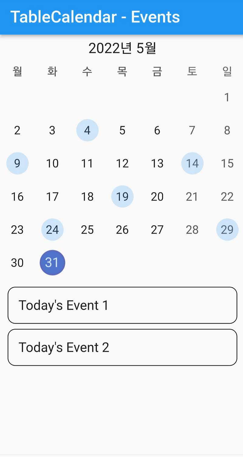 flutter table calendar