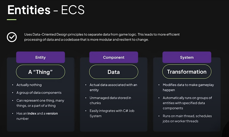 [DOTS] 기본 이론 및 ECS 내용 정리