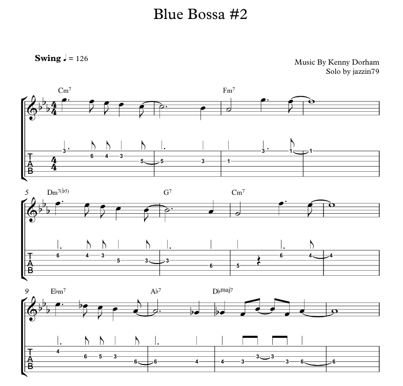 Blue Bossa #2