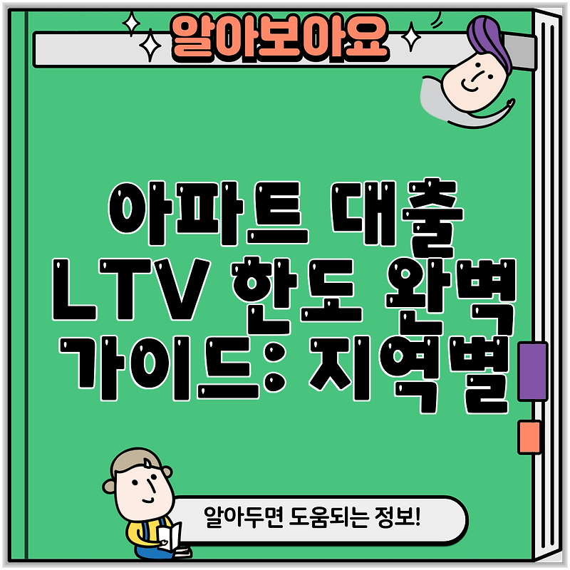 아파트 대출 LTV 한도 완벽 가이드: 지역별