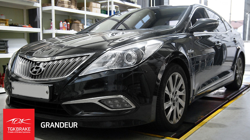 [현대 그랜저HG] 펠라4P 브레이크패드 교환 - 부산브레이크튜닝전문샵 :: TGK 브레이크