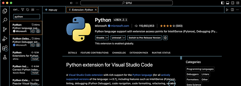 vscode + 아나콘다 가상환경 구축 / Mac - pytorch gpu 가속화(mps) :: 진짜_잘하고_싶거든요.zip