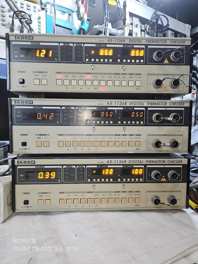 ADEX社 AX-1136B 초고속 초정밀 디지털 서미스터 검사기 (저항비교체커) 중고 저항계측기 판매합니다