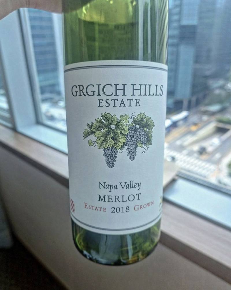 그르기치 힐스, 나파 밸리 멀롯 2018 (Grgich Hills, Napa Valley Merlot 2018)