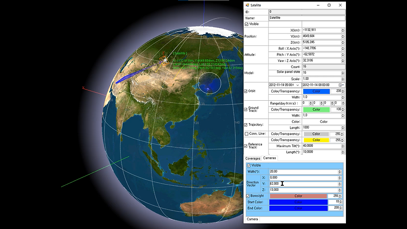 3D Earth/Satellite Simulation