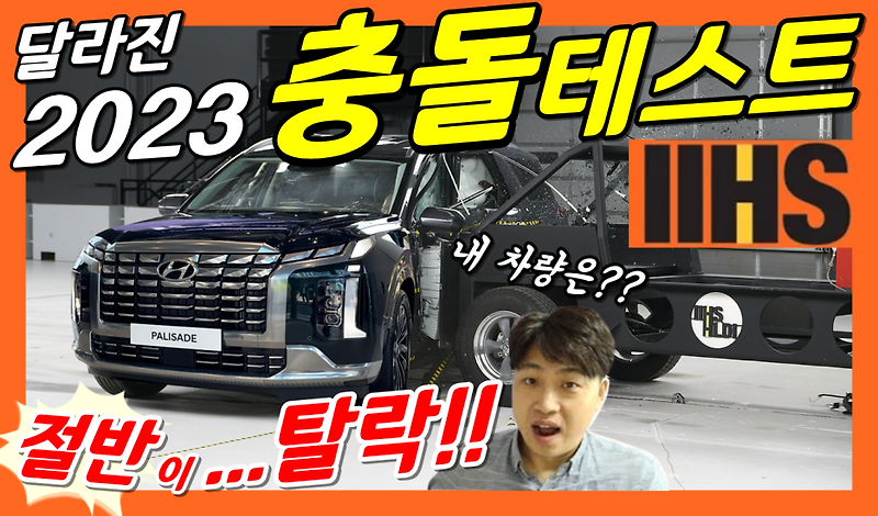 IIHS 2023 강화된 충돌 테스트 결과는 절반이 탈락! 충격적! 어떤 차량이 최고 안전성 평가 받았을까?