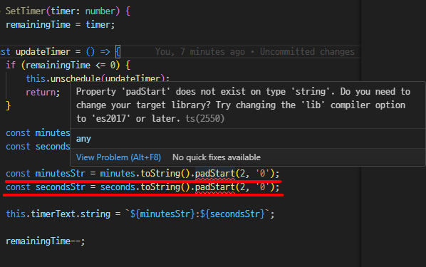Cocos Creator Try Changing the 'lib' compiler option to 'es2017' or later