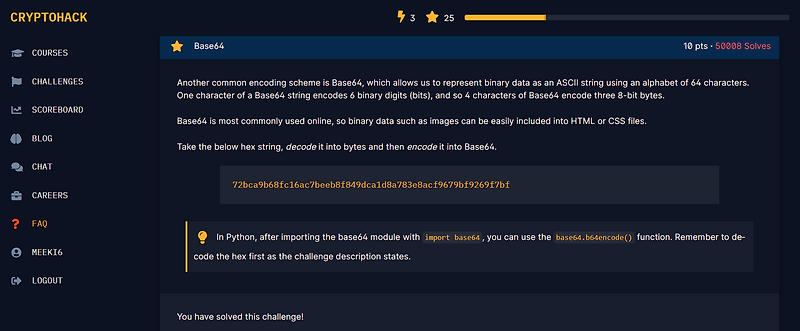 CryptoHack - Introduction to CryptoHack(Base64) — devblog
