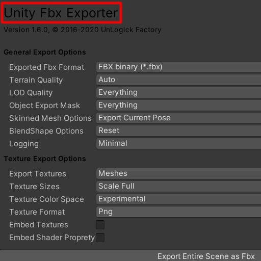 2022 - 02 - 17 Fbx Exporter for Unity