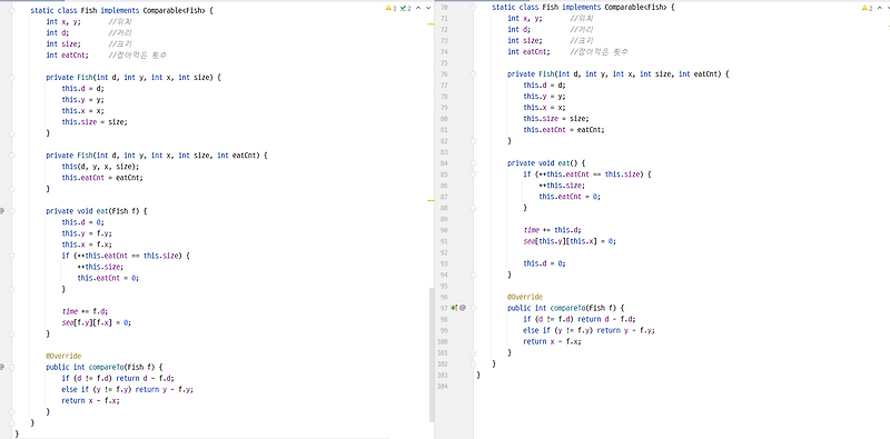 [BOJ] 16236 아기상어 - JAVA